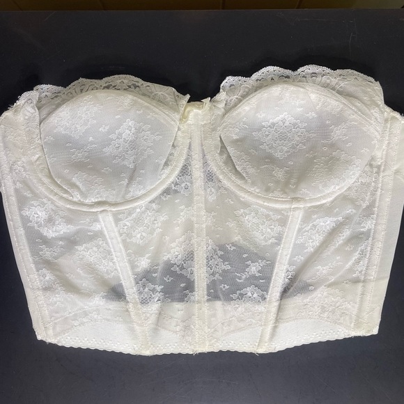 Sears | Intimates & Sleepwear | Vintage Lace Bustier Corset White Lace ...